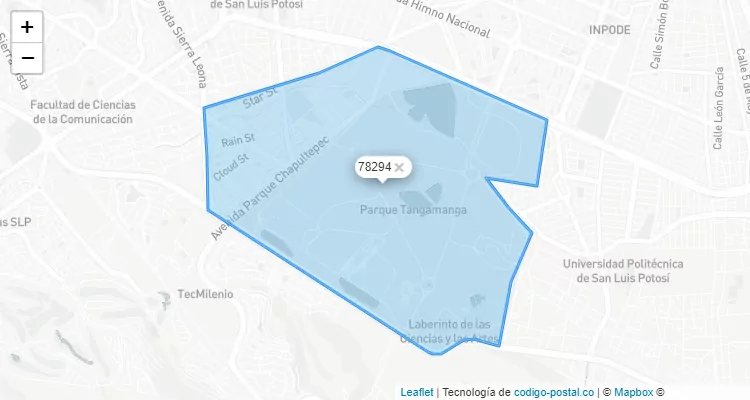 Código Postal Colonia Garita de Jalisco, San Luis Potosí - San Luis Potosí