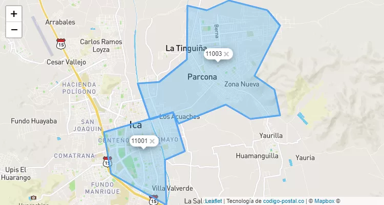 Código Postal de Parcona, Parcona/Ica - Perú