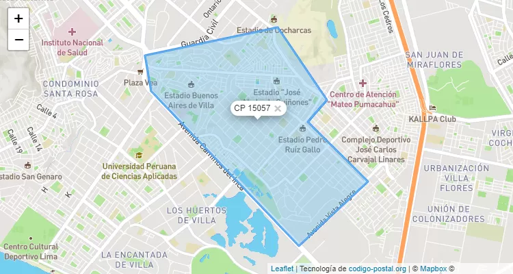 Código Postal 15057 en Perú